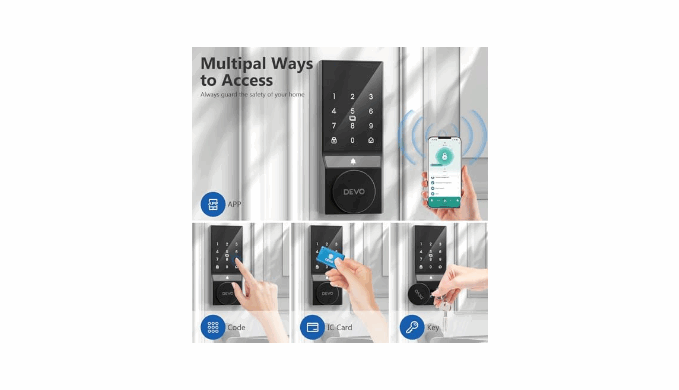 Devo G4 Smart Lock,Keyless Entry Door Lock,Bluetooth Smart Deadbolt ...