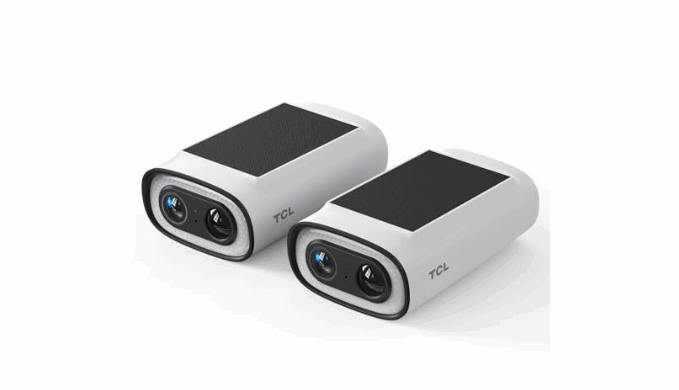 TCL 2K Solar Security Camera Cam B1 2-Cam Pack, Wireless Outdoor Wi-Fi ...