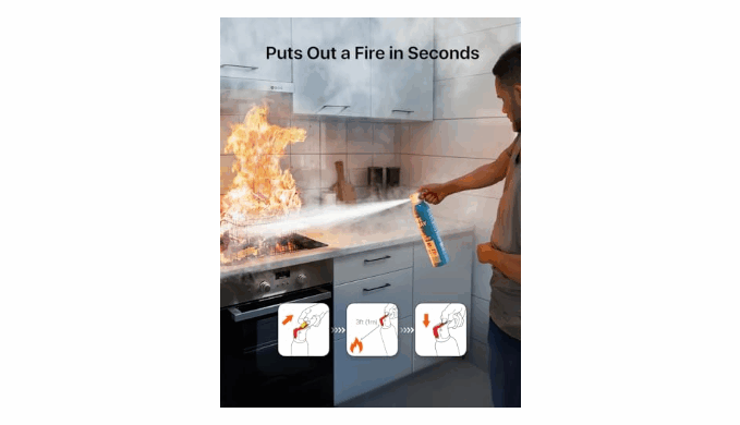 Plemo Fire Extinguisher for Home, All-in-One Small Fire Extinguisher ...