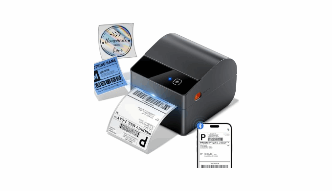 ASprink Bluetooth Shipping Label Printer 4×6, 2025 Upgraded Thermal ...