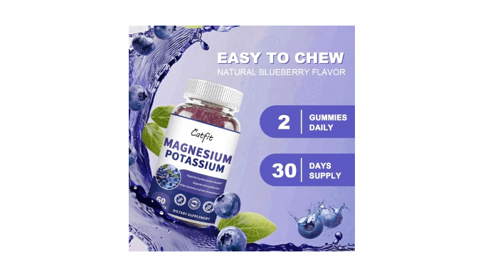Catfit Potassium Magnesium Supplement Gummies,Magnesium Glycinate ...