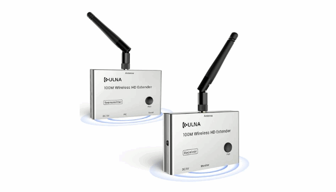 Wireless HDMI Transmitter and Receiver 4K, 328FT/100M Long Range HDMI ...