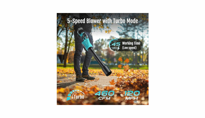 YARDCARE Electric Cordless Leaf Blower with Battery and Charger, 5 ...