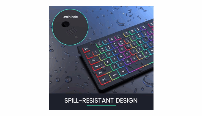 Wired Backlit Keyboard, Lighted Computer Keyboard with 8° Adjustable ...