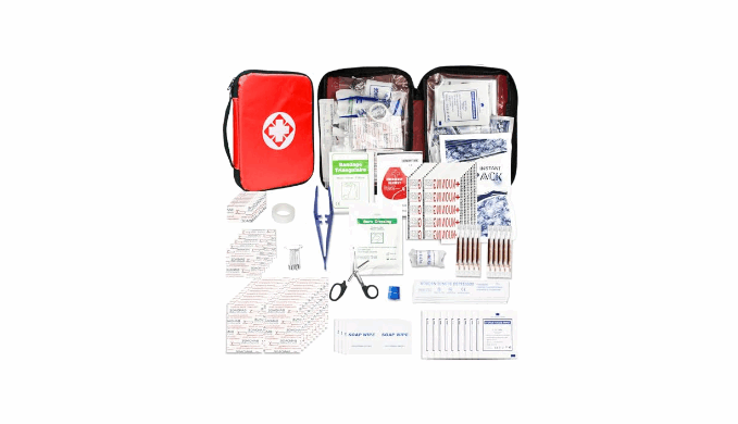 Travel-First Aid-Kit Car-Home 300PCS Survival-Kit Outdoor-Adventure - Small Portable Red ...
