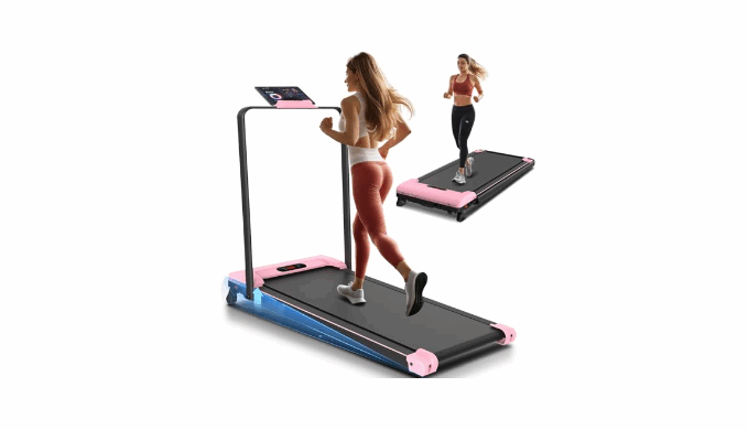 ANCHEER Treadmill with Handle Bar, 3.0 HP Foldable Walking pad with 12% ...