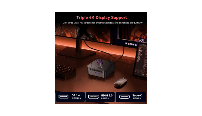 Blackview MP100 Mini PC with 3-Year Warranty, AMD Ryzen 7430U(equiv to ...