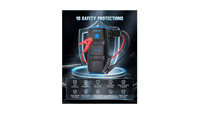 Car Jump Starter, HEMINGSON 2000A Peak Battery Jump Starter Portable ...