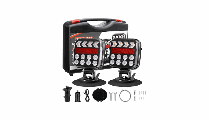 ZUNAICE Wireless Trailer Lights, Adjustable Magnetic LED Trailer Lights ...