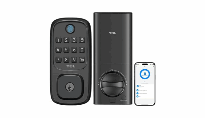 TCL Smart Lock D1, Fingerprint Keyless Entry Front Smart Door Lock, Wi ...