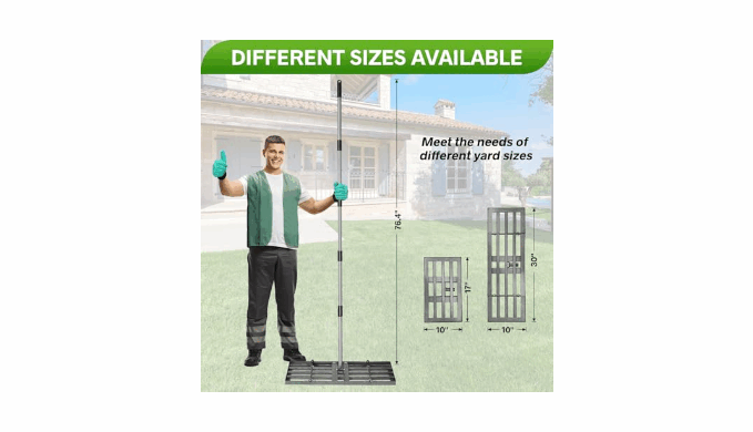 REAPALOT Lawn Leveling Rake, Lawn Leveler with Stainless Steel Long ...