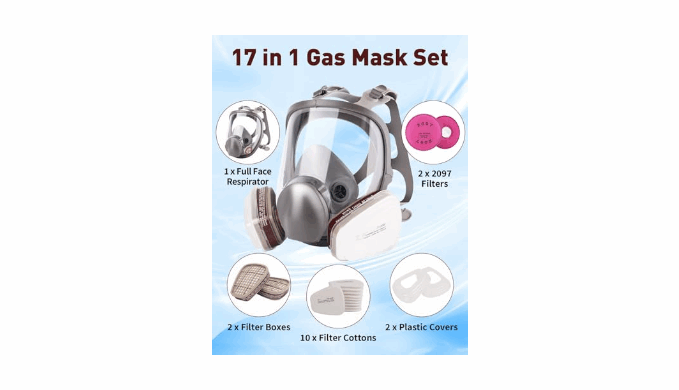 VOCITXI Full Face Respirator Mask - Reusable Organic Vapor Gas Mask ...