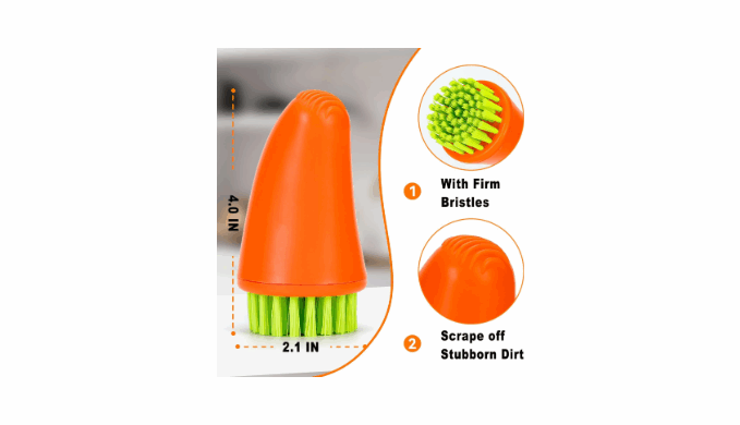 Carrot Vegetable Brush - Premium Vegetable Brush Scrubber for Food ...