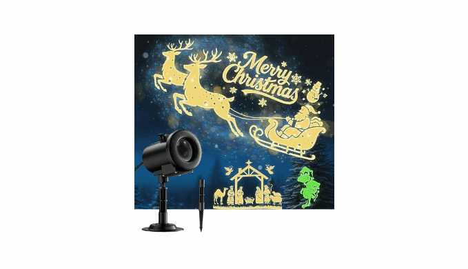 12 in 1 Christmas Projector Lights Outdoor,3D Dynamic Christmas ...