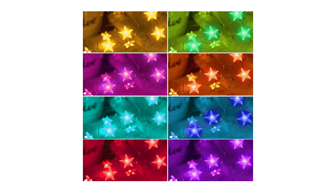 LiuZpatial Smart Star Christmas Lights Indoor, 33 FT 80 LED USB Star ...