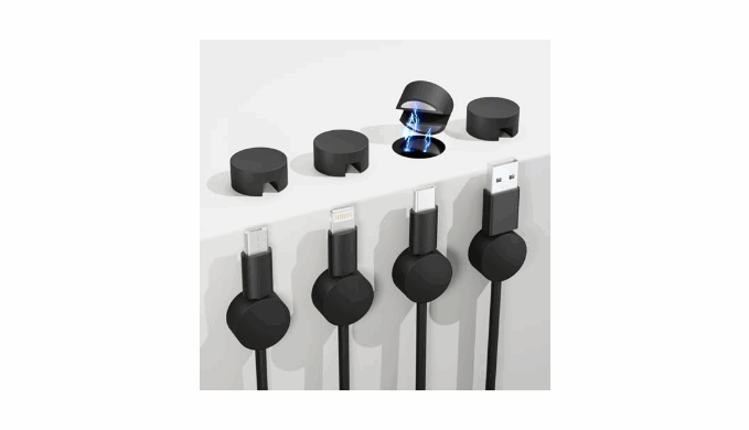 Roctee 8 Pack Magnetic Wire Clips, Magnet Cord Organizer Wire ...