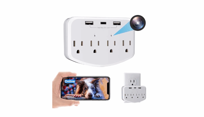 1080P Wireless Hidden Cameras Mini Spy Camera Small Nany Cam Wall ...