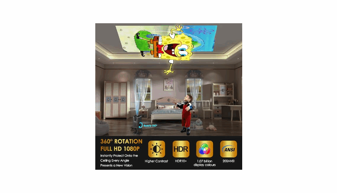 Mini Portable Projector with WiFi and Bluetooth, Smart Small Movie ...