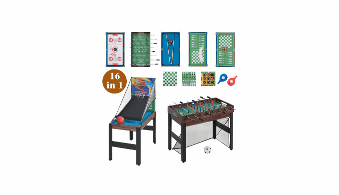 48” 16 in 1 Multi Game Table Combo Game Table Set for Game Room ...