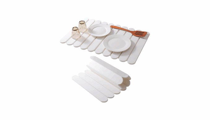 24″×16″ White Stone Dish Drying Mats for Kitchen Counter, Large Quick ...