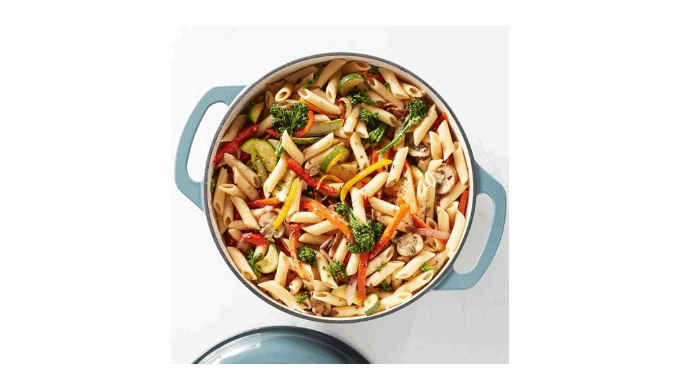 Amazon Basics Cast Iron Dutch Oven Pot with Lid, Enameled, Round, Dual ...