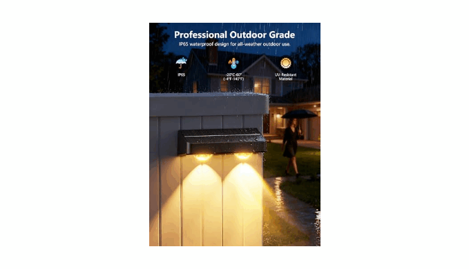 nibuuecer Solar Fence Lights 8 Pack 9 Colors & 11 Lighting Modes Solar ...