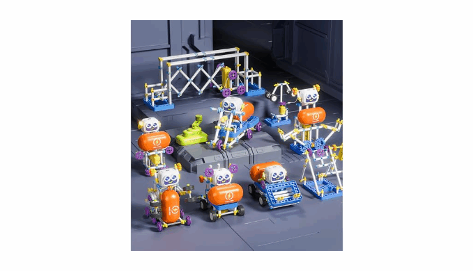 SMILESSKIDDO 50-in-1 Robot Kit, 438 Pcs DIY Educational Science Kit ...