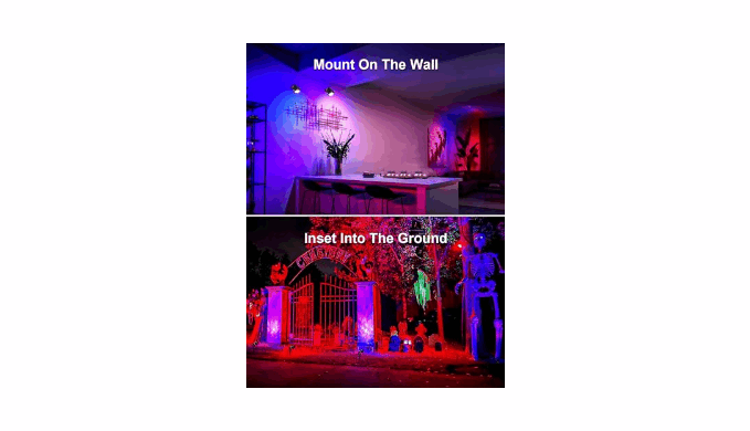 ZUCKEO 10W RGB Color Changing Landscape Lights, Outdoor Waterproof LED ...