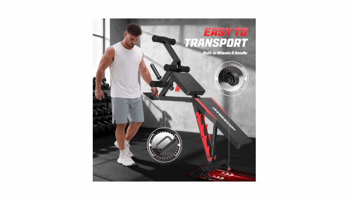 OPPSDECOR 1200LBS Weight Bench with Wide-Range Leg Extension & Curl ...