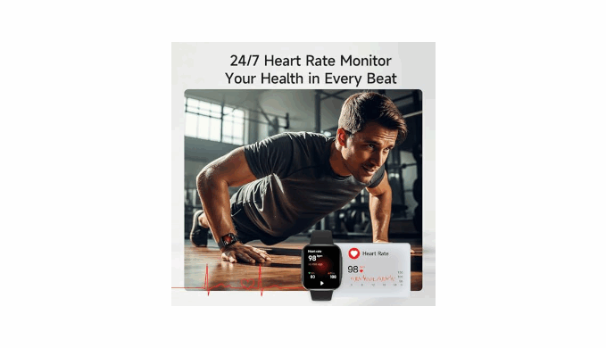 Smart Watch for Men Women, 1.85″ AMOLED Screen Smartwatch Compatible ...