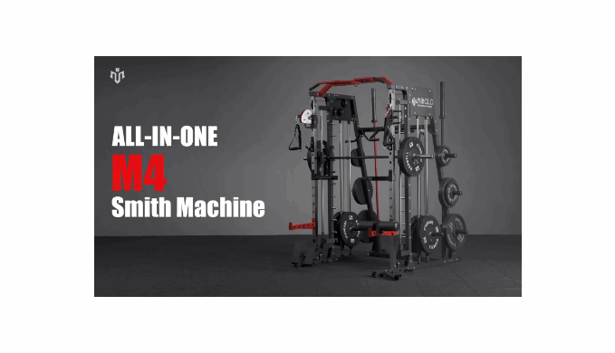 Mikolo Smith Machine Home Gym, 2200 lbs Power Rack Cage with Cable ...