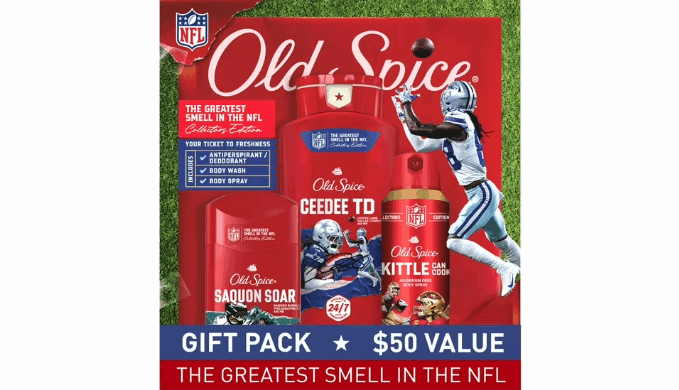 Old Spice NFL Holiday Gift Pack for Men - Antiperspirant, Body Wash ...
