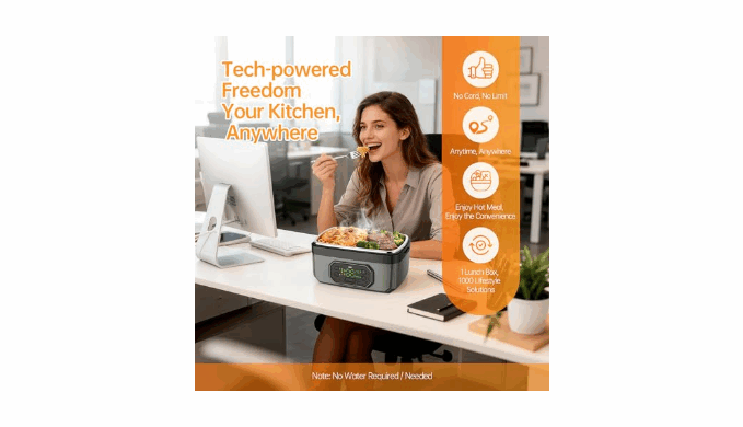 2025 Upgraded Model: 21000mAh Rechargeable Cordless Electric Lunch Box ...