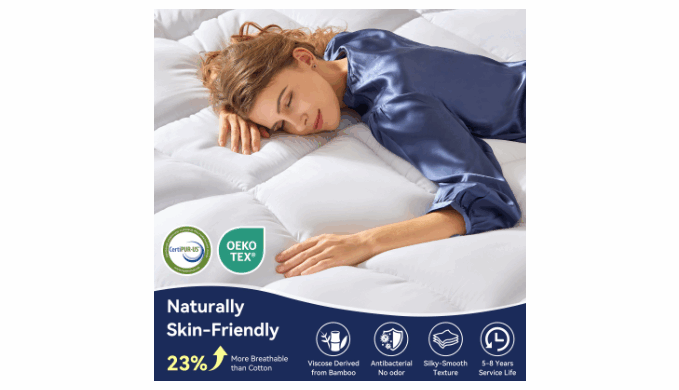 King Dual Layer 4 In Memory Foam Mattress Topper for Back Pain Relief ...