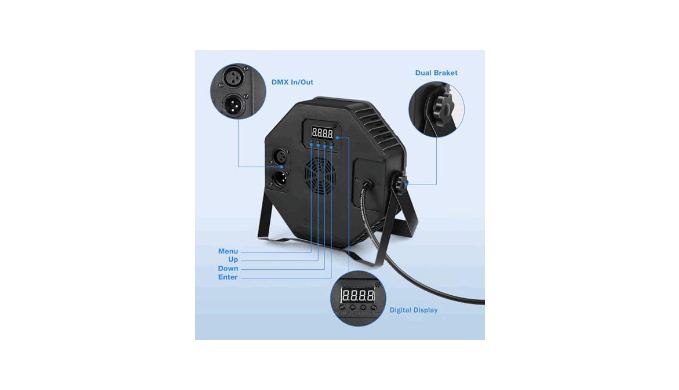 Stage Lights 2 Pack 36 LED Par Light Corded RGB DJ Party Uplights with ...