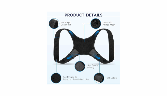 Aokyoo Back Brace Posture Corrector for Men - Bionic System Adjustable ...