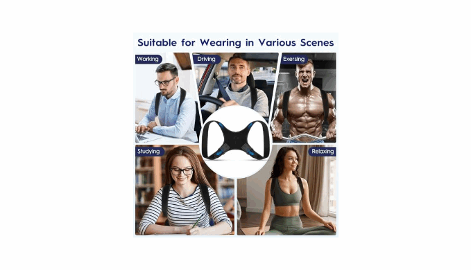 Aokyoo Back Brace Posture Corrector for Men - Bionic System Adjustable ...