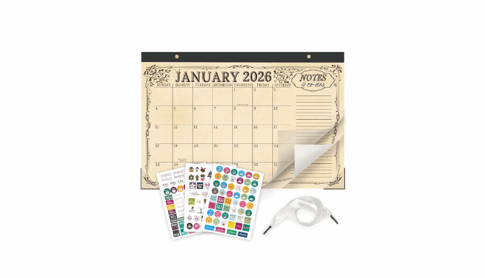 Desk Calendar 2026-2027, 18 Months Calendar Runs from January 2026 to ...