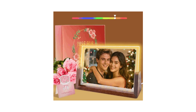 JUOIFIP Light Up Picture Frame 5×7 with Led Clor-Changing- Cute Photo ...