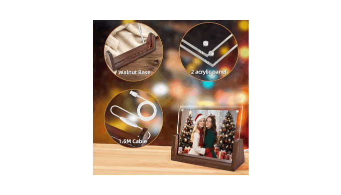 JUOIFIP Light Up Picture Frame 5×7 with Led Clor-Changing- Cute Photo ...