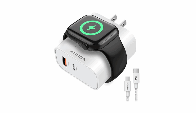 3-in-1 Adapter for Apple Watch, 20W USB C Fast Charging Block with Dual ...