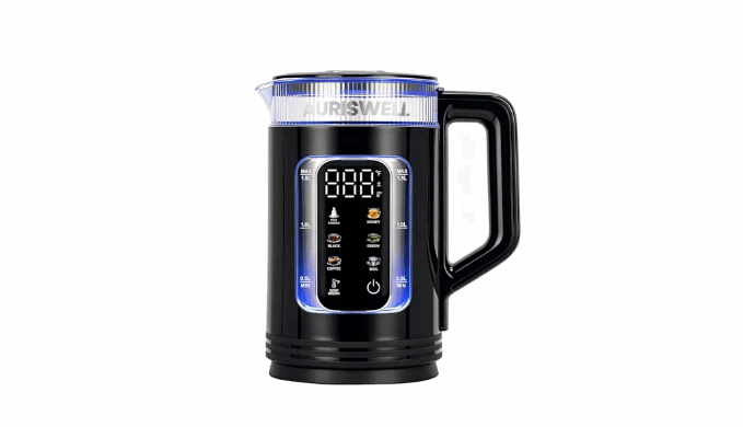 Auriswell Electric Tea Kettle with Temperature Control, Glass smart ...