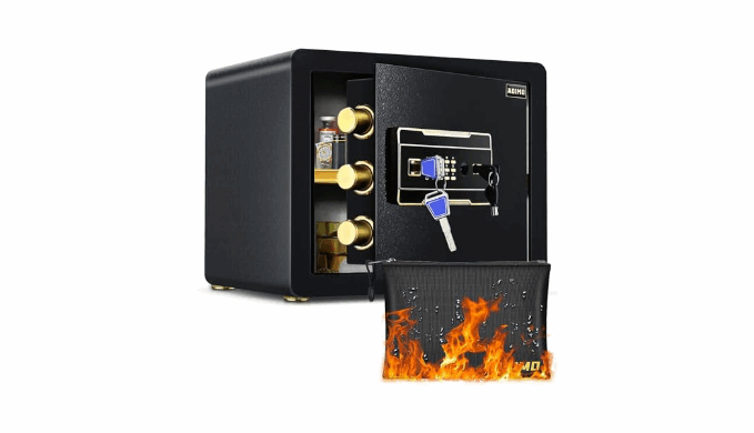 ADIMO Home Safe Box, 1.2 Cubic Feet Security Safe with Fireproof ...
