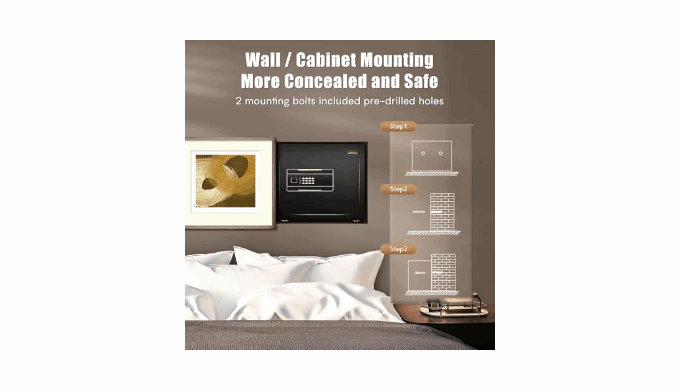 ADIMO Home Safe Box, 1.2 Cubic Feet Security Safe with Fireproof ...