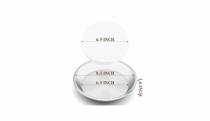 Gymdin Cake Pan Set of 3-8 Inch Stainless Steel Cake Pans with 100 ...