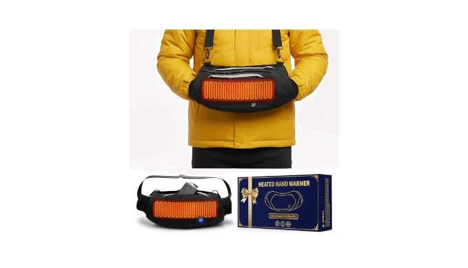 Wfiia Heated Hand Warmer Pouch, 3-Stage Heat Electric Heated Hand Muff ...