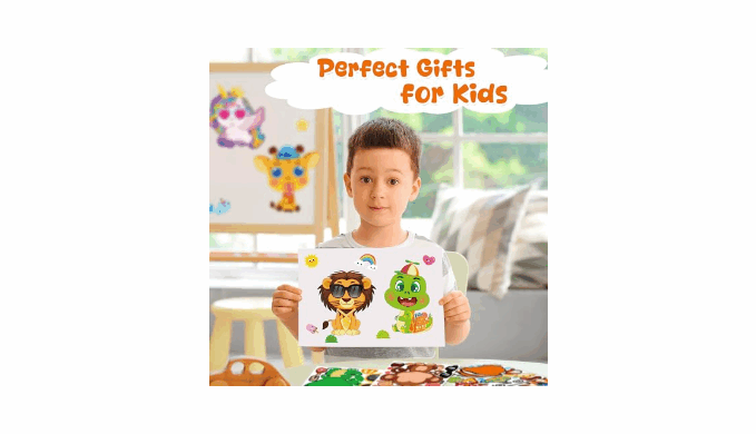 Stickers for Kids - 48 Sheets Make a Animal Face Stickers - Crafts ...