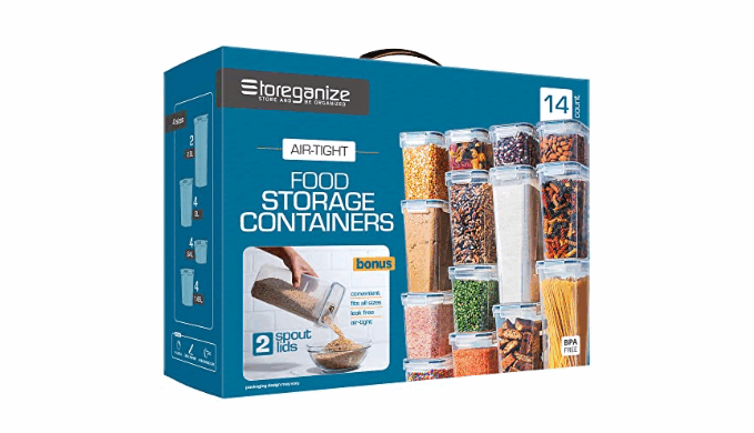 14 PCS Airtight Food Storage Containers with Lids set, BPA Free Leak ...