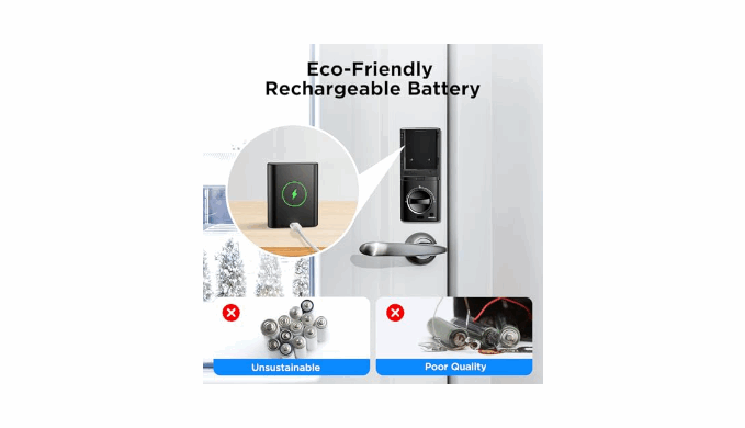 TCL D1 Pro Palm Vein Smart Lock, Keyless Entry Door Lock, Upgraded ...