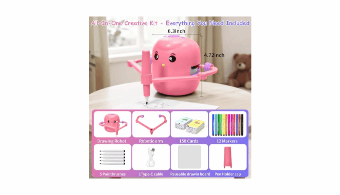 Drawing Robot for Kids, Voice Interactive Educational Drawing Machine ...